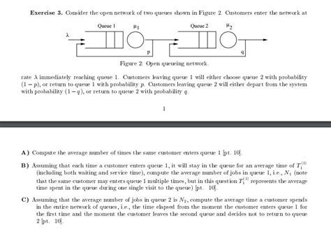 Exercise 3 Consider The Open Network Of Two Queues