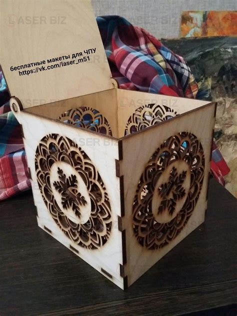 Коробка 5 вариантов Макеты для лазерной резки