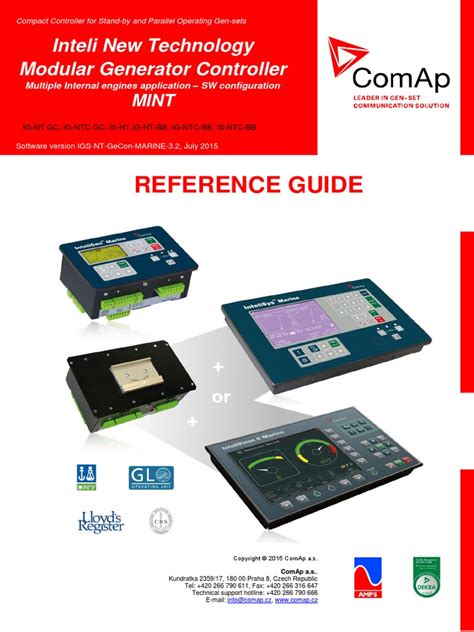 Gen Set Controller Ig Nt Gc Pdf Electric Generator Feedback