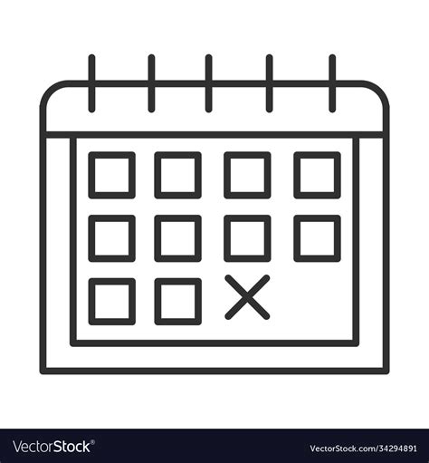 Sexual Health Contraception Calendar Fertility Vector Image