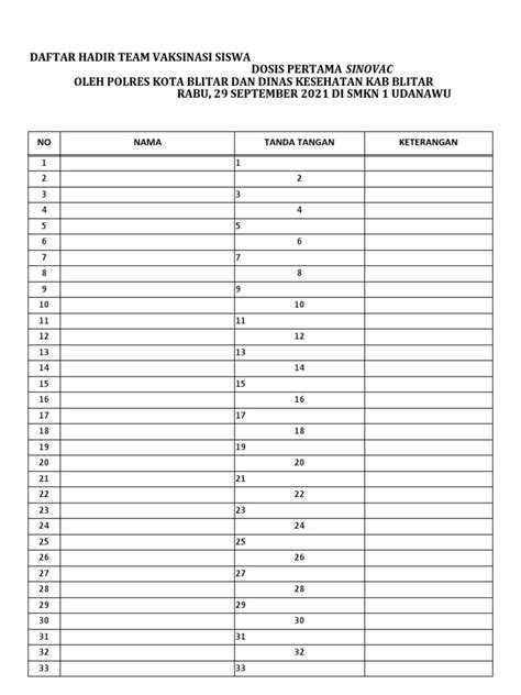 Detail Contoh Daftar Absen Siswa Koleksi Nomer 26