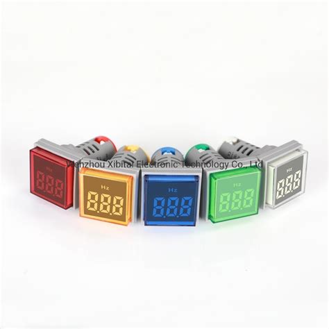 Square Digital Display Meter Led Light Hertz Meter Indicator Frequency Meter China Indicator