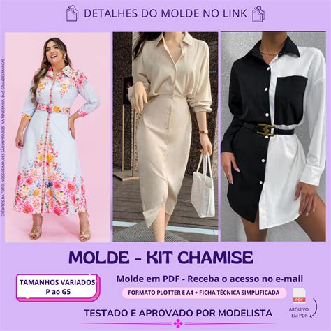 Molde Kit Chamise Ii Bora Costurar Hotmart