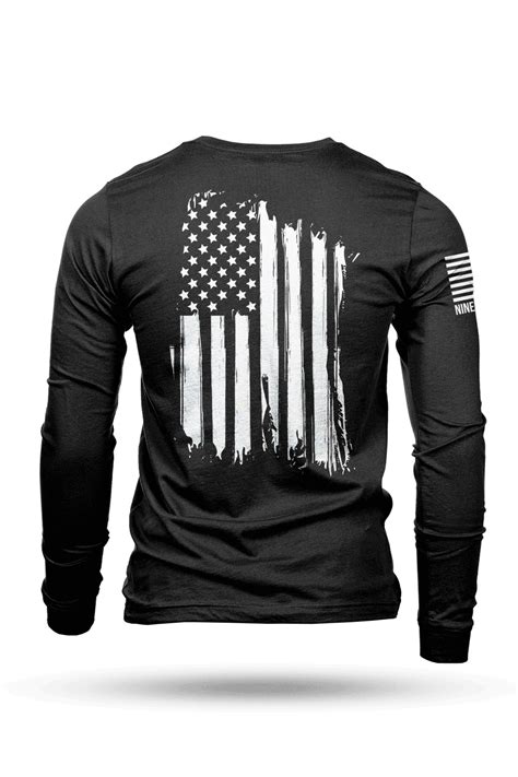 American Flag Mens Shirt Long Sleeves Nine Line Apparel