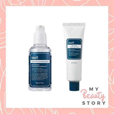 Dear, Klairs Rich Moist Soothing Serum Or Cream 80ml / 20ml | Shopee ...