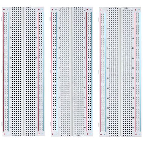 Mmobiel 3 Pcs 830 Point Solderless Pcb Breadboard Prototype Circuit Kits Compatible With Diy