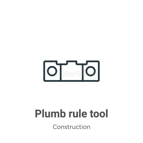 Plumb Rule Tool Outline Vector Icon Thin Line Black Plumb Rule Tool Icon Flat Vector Simple