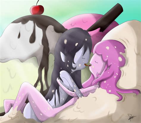 Rule 34 2girls Adventure Time Black Hair Female Marceline Multiple Girls Nude Pink Hair