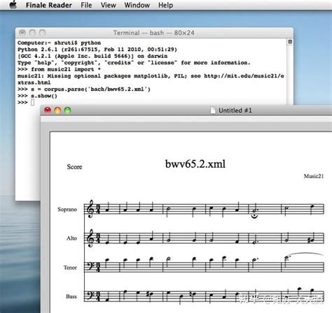 Python音乐识别生成和智能模型 music21库 用户指南第1章安装和music21 知乎