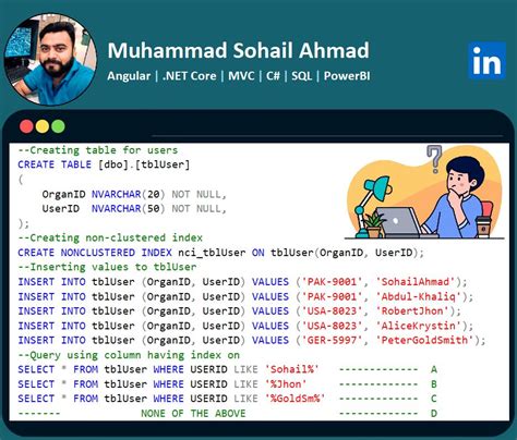 Muhammad Sohail Ahmad On Linkedin Sqldeveloper Sqlqueries Sql