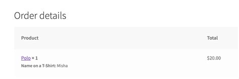 Order Items In WooCommerce