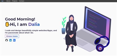 Github Daliawpersonalportfolio Portfolio Website Built Using Gatsby React Css