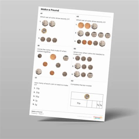 Year 2 Make A Pound Fluency Matrix Resource Classroom Secrets
