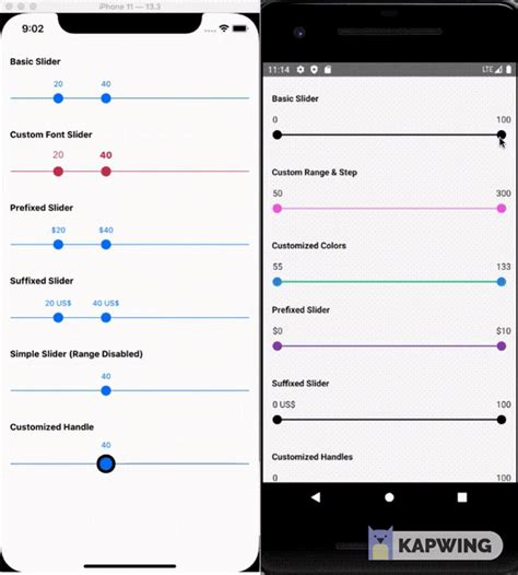 Cross Platform High Quality Range Slider Rreactnative