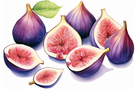 Premium Photo Whole Fig And Fig Slices On White