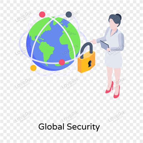 글로벌 보안의 현대 아이소 메트릭 아이콘 Png 일러스트 무료 다운로드 Lovepik
