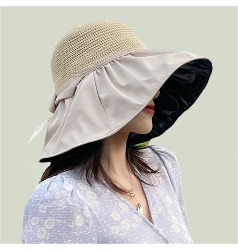 창큰 여성 중년 여자 엄마 여름 모자 창넓은 제주도 햇빛 햇볕 차단 바캉스 비치 해변 바다 선물 해외 티몬