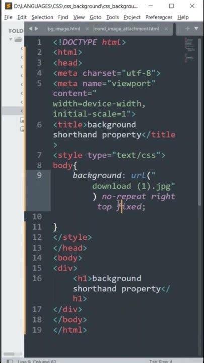 Background Shorthand Property In Css How Can Use Shorthand Property In Cssshortsshortsfeed