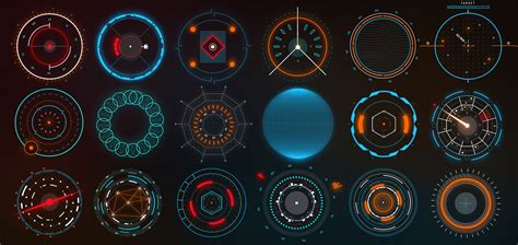 Sci Fi Modular Cyberpunk Hud Circle Templates