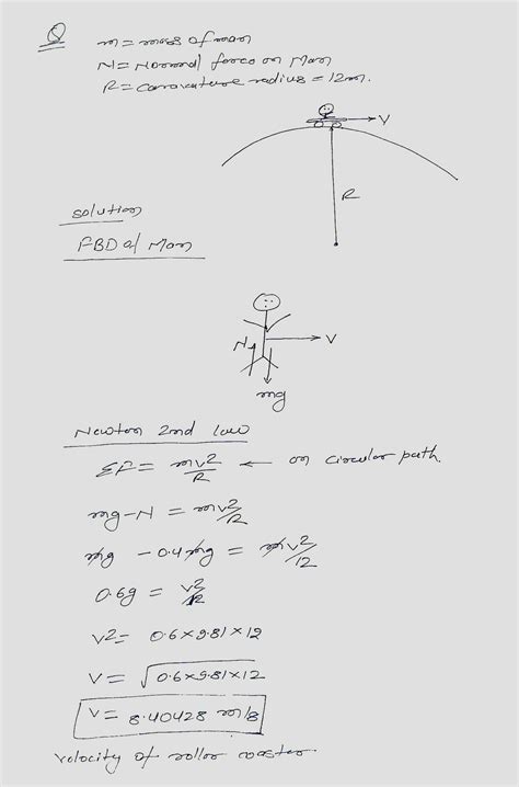 Solved The Radius Of Curvature Of The Track At The Top Of A Loop The