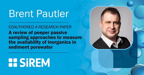 Brent Pautler Coauthored A Paper On A Review Of Peeper Passive Sampling Approaches Sirem Lab