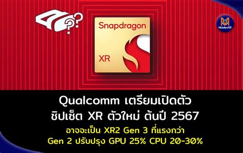 Maidev Xr Qualcomm เตรียมเปิดตัว ชิปเซ็ต Xr ตัวใหม่ต้นปี Facebook