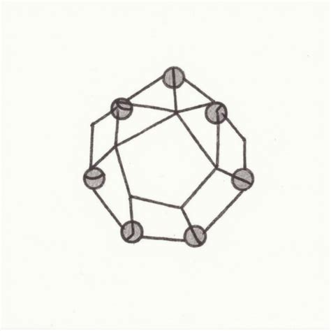Draw An Octahedron With Only Eight Faces And Small Balls At The Center