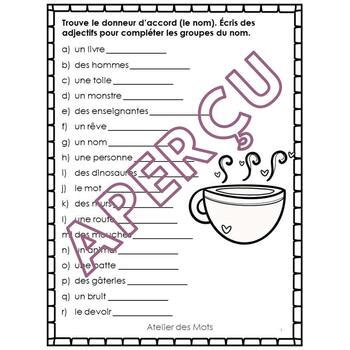 Les Accords Dans Les Groupes Du Nom Atelier By Atelier Des Mots