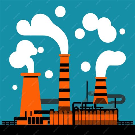 현대 및 미래의 발전소 ⁇ 터 그림 프리미엄 벡터