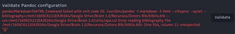 Bug Command Failed With Exit Code 25 · Issue 58 · Mgmeyersobsidian Pandoc Reference List