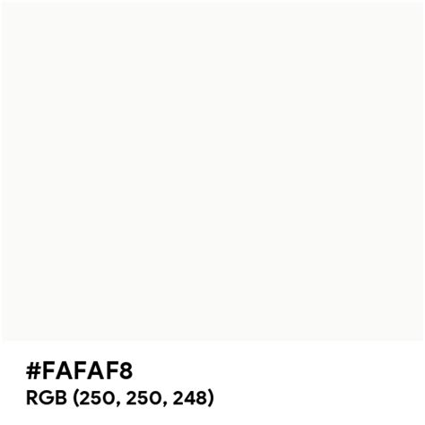 Coconut White Color Hex Code Is Fafaf8