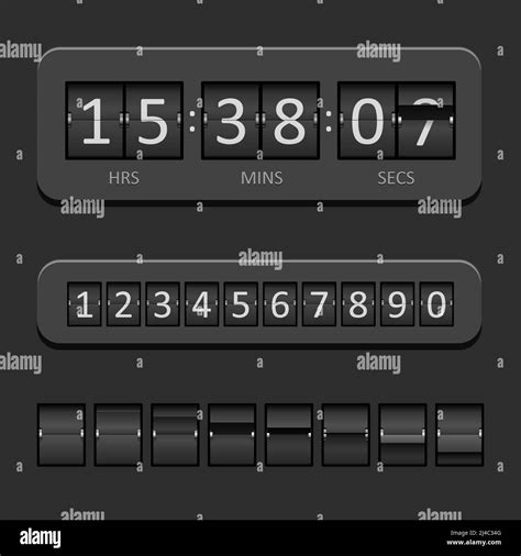 Black Countdown Board And Timer Vector Illustration Stock Vector Image And Art Alamy