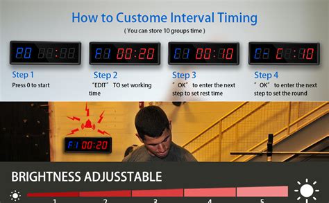 Ktzon Gym Clock Timer For Home Metal Led Crossfit Timer With Remote
