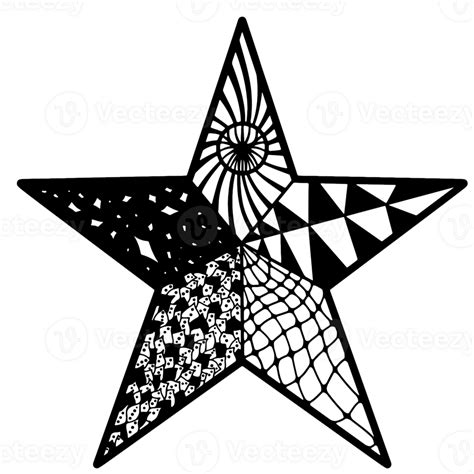 Christmas Stars Doodle Art 45818956 Png