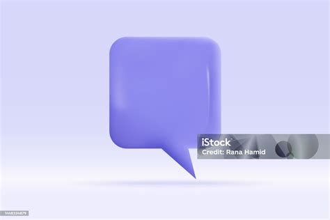 3d 연설 거품 보라색 기호 밝은 파란색 배경에 격리 현실적인 소셜 미디어 채팅 3d 벡터 렌더링 그림 3차원 형태에 대한 스톡 벡터 아트 및 기타 이미지 Istock