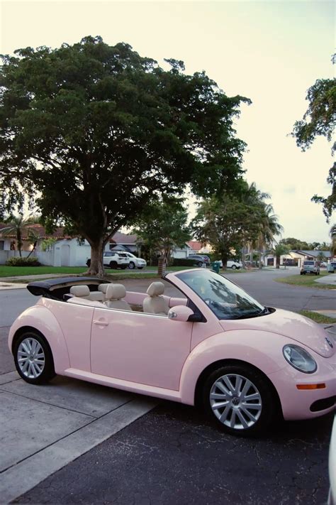° ⋆ೃ࿔･ Old Pink Volkswan Car 2009 Pink Vw Beetles Convertible