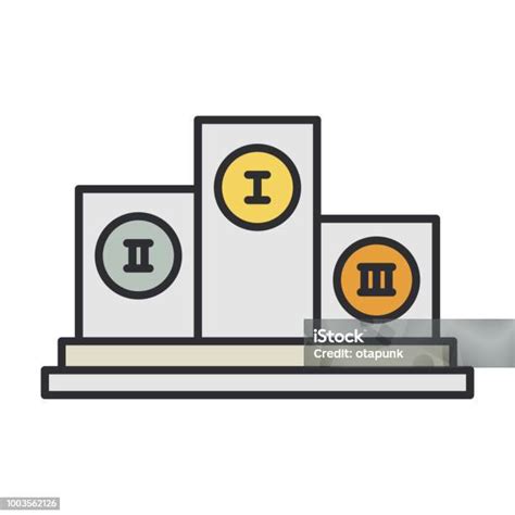 선 벡터 색상 주 춧 대 우승자 상 아이콘입니다 스포츠 장비 성공 상징입니다 체육 대회입니다 우승 보상 승리 트로피입니다 레트로