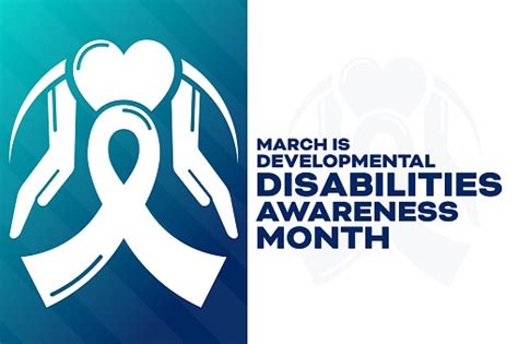 3월은 발달장애 인식의 달입니다 벡터 그림입니다 휴일 포스터 3월에 대한 스톡 벡터 아트 및 기타 이미지 3월 Mental Wellbeing 감시 Istock