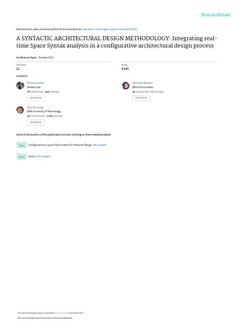 A Syntactic Architectural Design Methodology Pdf