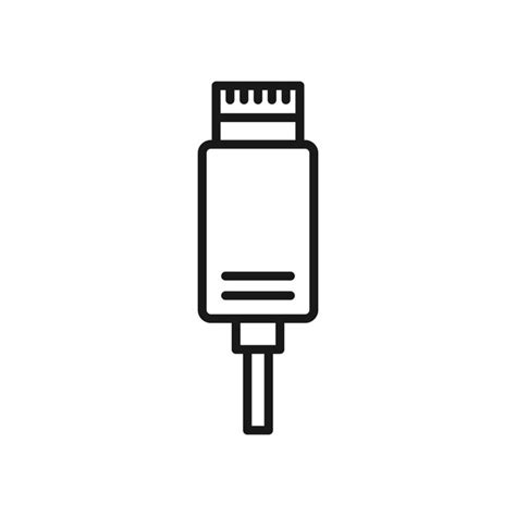 Premium Vector Usb Type C Line Icon Isolated On White Background