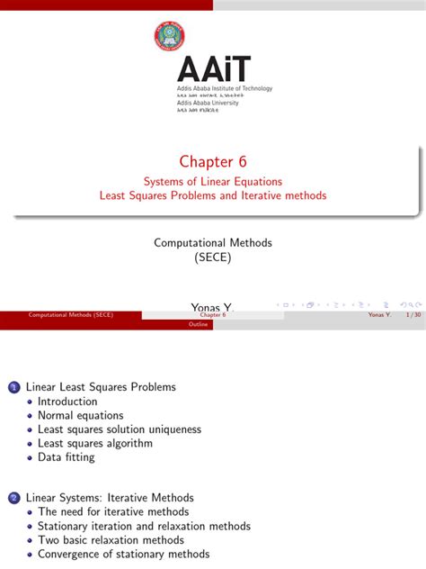 Least Squares Problems Pdf Least Squares Ordinary Least Squares