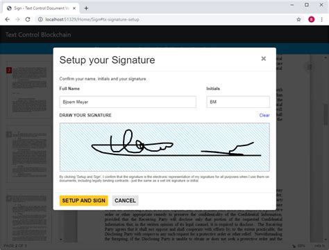 document signing and validation using blockchain