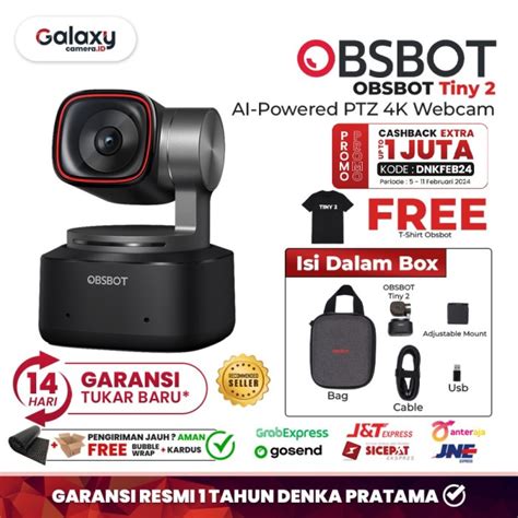 Promo Obsbot Tiny 2 Ai Powered Ptz 4k Webcam Portable Tiny2 Resmi Cicil 0 3x Kota Tangerang