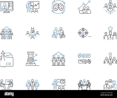 Business Planning Workshop Line Icons Collection Strategy Planning