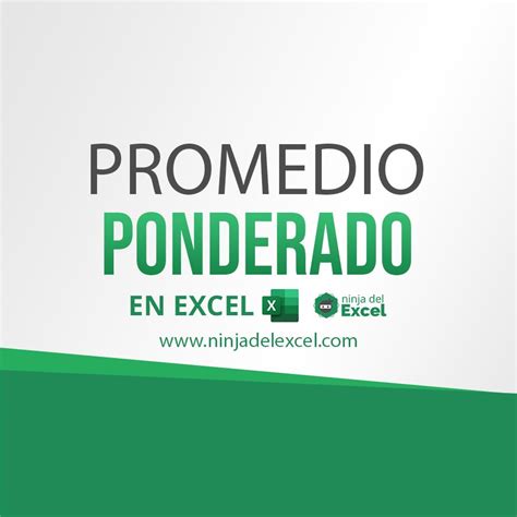 Cómo Calcular El Promedio Ponderado En Excel Ninja Del Excel