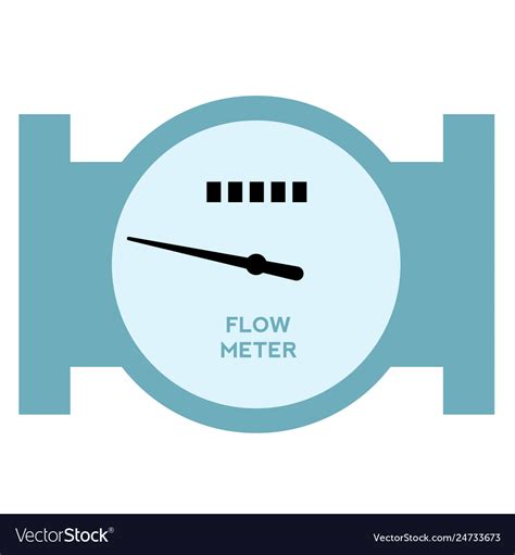 Flow Meter Flat On White Royalty Free Vector Image