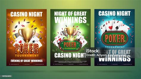 포커 토너먼트 카지노 요소가있는 초대장 포스터 세트 카드 칩 및 챔피언 컵이있는 포커 테이블이있는 포스터 포커에 대한 스톡 벡터 아트 및 기타 이미지 Istock