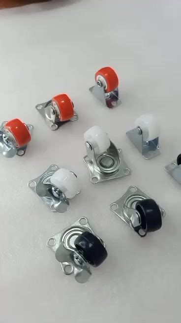 Jual Roda Nilon 1 Inch Mati Hidup Rem Hitam Putih Kastor Plate