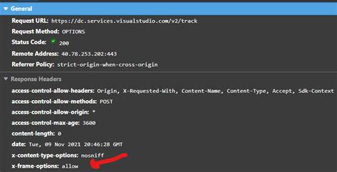 BUG Invalid Response Header Sent With Track Event Issue 1712