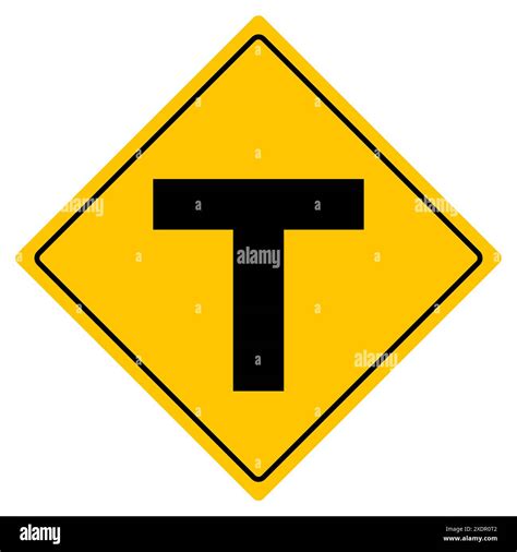 T Intersection Sign Vector Design Stock Vector Image And Art Alamy
